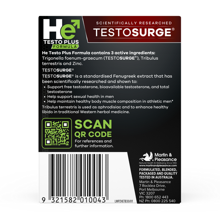 He Testo Plus Formula - 30 Tablets – hemenshealth